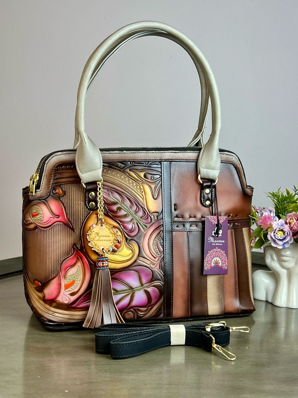 MAOMA GDE VALERIA ALCATRAZ MORADO ROSA – Moda Brava Bolsas