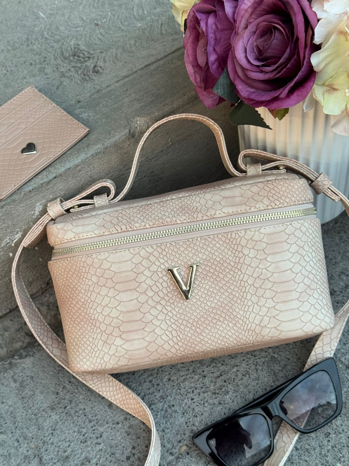 HYDRA COLOR ROSA/HUESO PITON – Moda Brava Bolsas